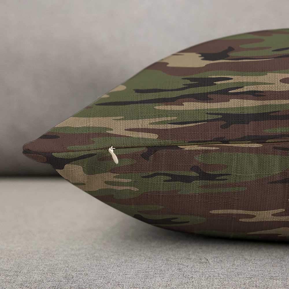 HOSNYE Army Camouflage Throw Pillow Cushion Covers Hunting Camo Green Hunter Decorative Square Accent Pillow Case 18 x18 inch