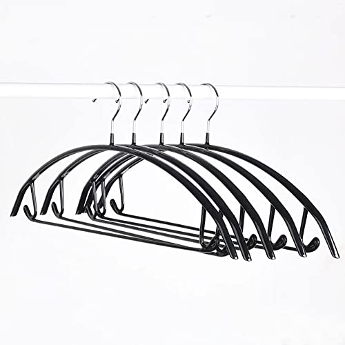 Buthneil 12 Pack Non Slip Suit Hanger, Coat Jacket Hangers, Sweater Hanger, PVC Coating Metal Hangers for Pants, Shawls, Belts, Bras, Black
