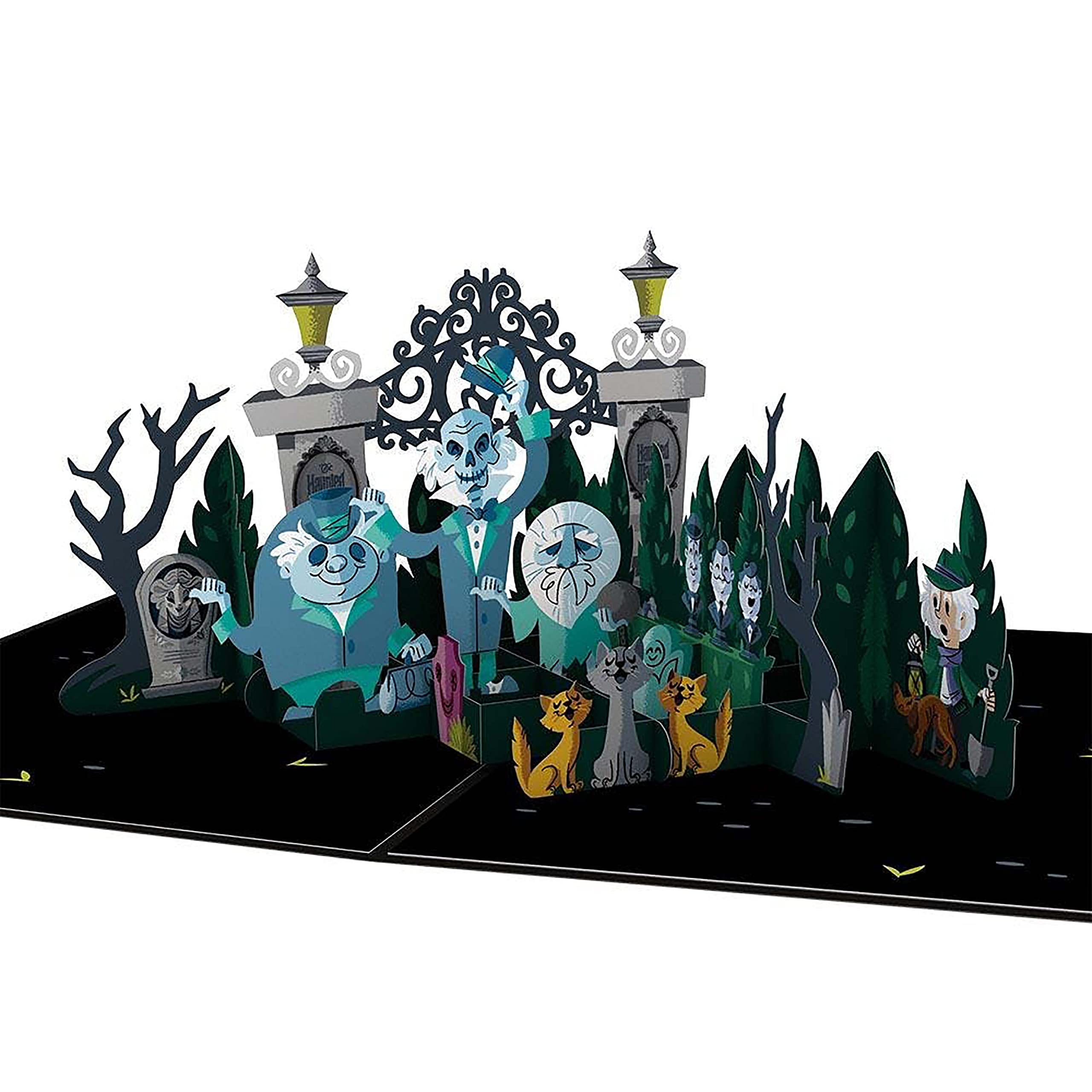 Lovepop Disney Holiday PopUp Card for Her & Him 3D Halloween Greeting Cards for Boys Girls The Haunted Mansion 5" x 7" Ghoulish - Envelope Included