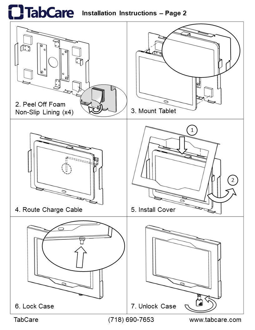 TABcare Locking Security Metal Case for Lenovo TAB M10 FHD Plus 2nd Gen Supports Wall Mount 75/100 mm VESA (Black, TAB M10 Plus Gen 2)