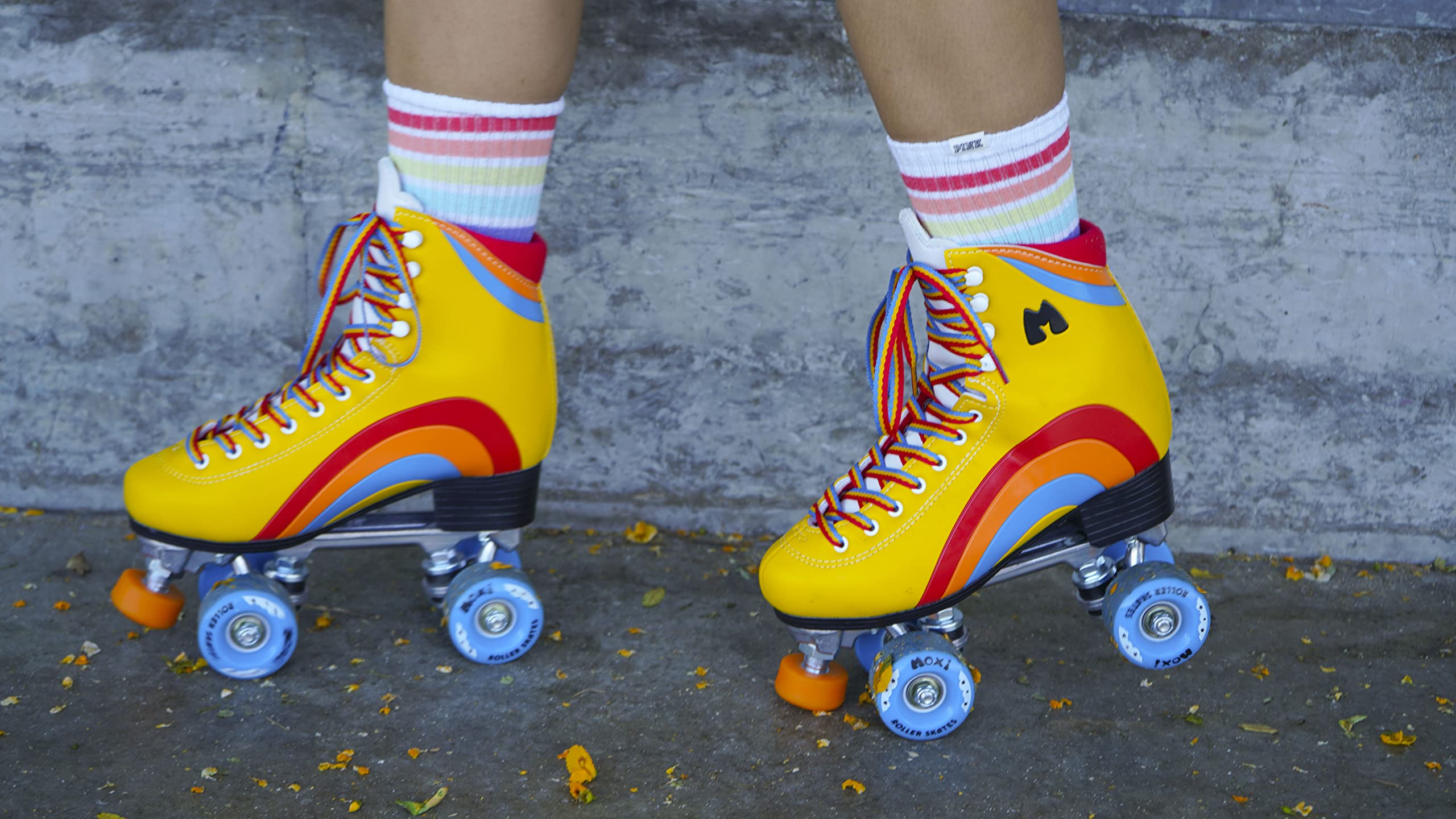 Moxi Rainbow Rider Roller Skate - Fun and Fashionable Womens Roller Skates | Sunshine Yellow | Size 6