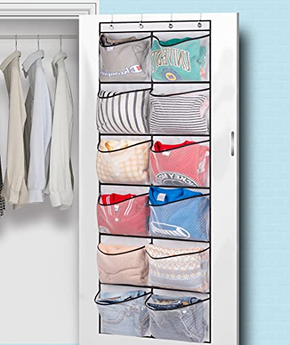 KIMBORA 12 Extra Large Pockets Shoe Organizer and 2 Packs Hanging Purse Organizer