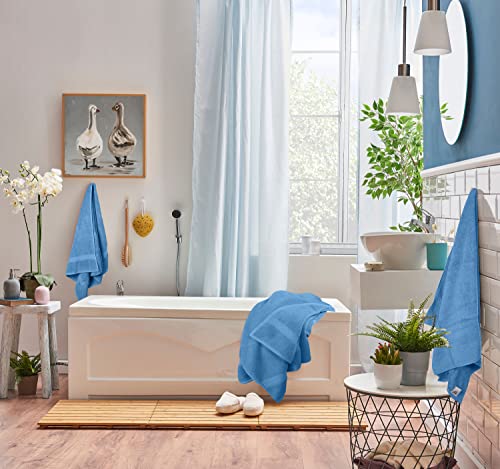 Utopia Towels Bundle Pack of 14-2 Bath Towels, 4 Washcloths, 8 Hand Towels- 600 GSM Ring spu Cotton- Ultra Soft and Highly Absorbent- Versatile- Perfect for Home, Hotel, Spa, Restaurants (Electric B