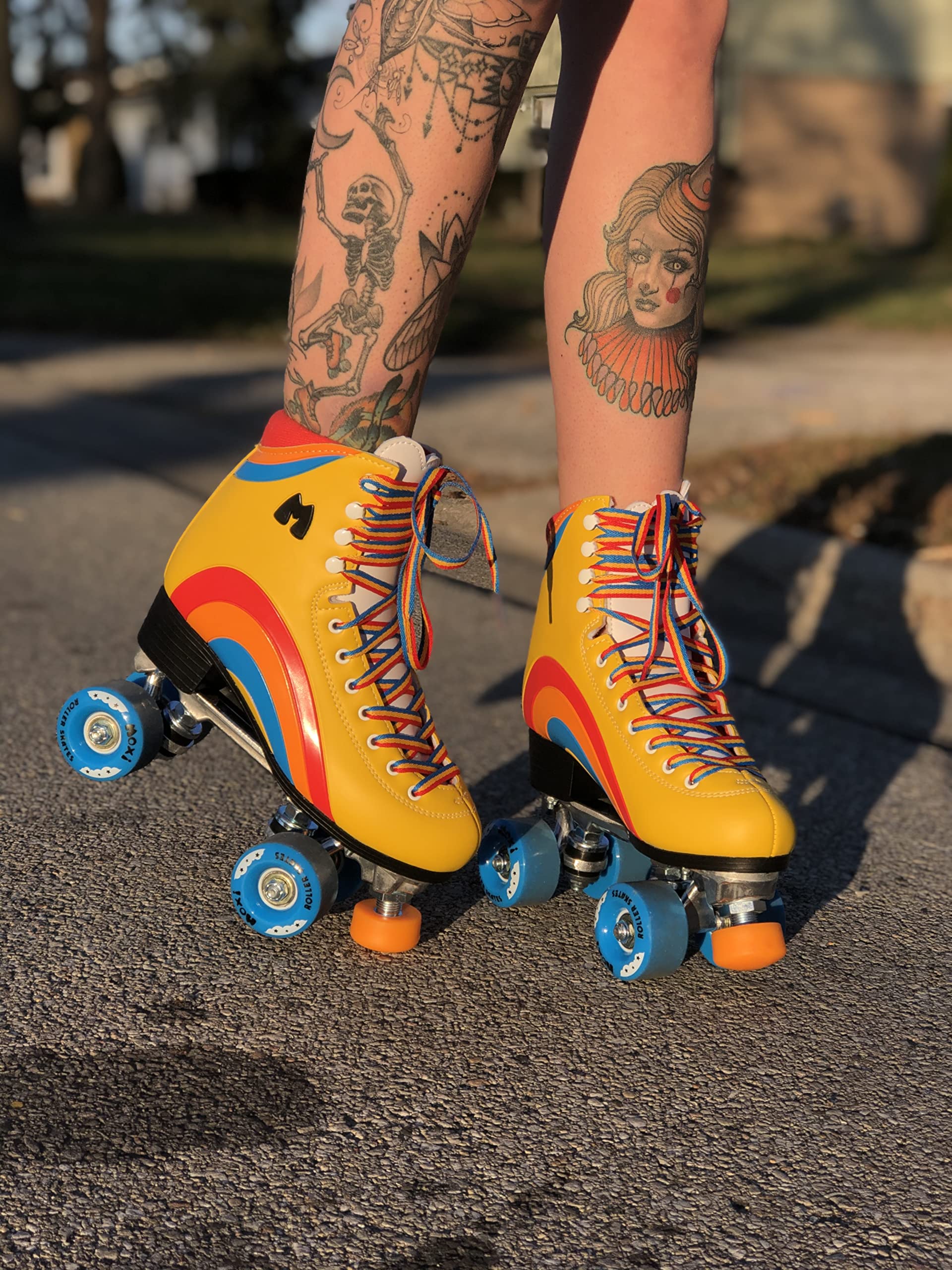 Moxi Rainbow Rider Roller Skate - Fun and Fashionable Womens Roller Skates | Sunshine Yellow | Size 6