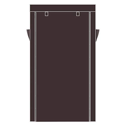 Trlec 10 Tiers Shoe Rack with Dustproof Cover Closet Shoe Storage Cabinet Organizer,for regular heels, sneakers or flats, Dark Brown