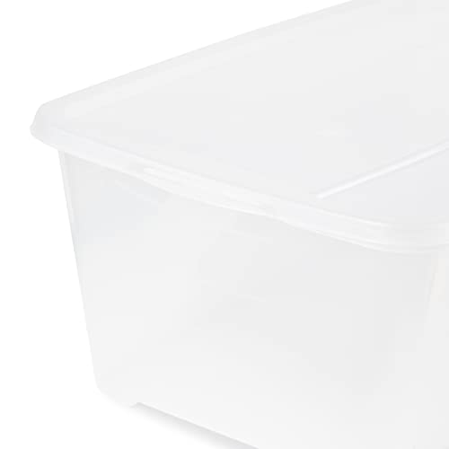 Life Story SHBS 5.5 Quart Rectangular Clear Plastic Protective Storage Shoe Box (12 Pack)
