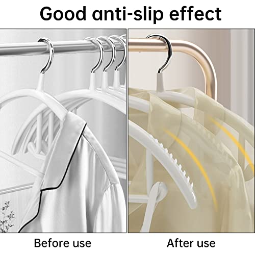 Non Slip Hanger Grips for Wood Hangers Clear Clear Rubber Hanger Grip Adhesive Clothe Hanger Strip (2.76" x 0.24") (260)