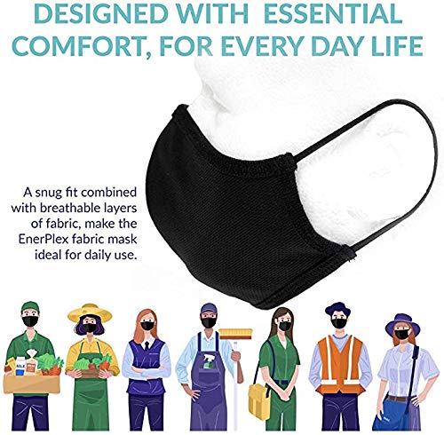 Simpli-Magic Reusable Face Mask, One Size (Pack of 20), Black/White, 20 Pack
