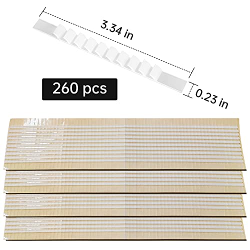 Non Slip Hanger Grips for Wood Hangers Clear Clear Rubber Hanger Grip Adhesive Clothe Hanger Strip (2.76" x 0.24") (260)
