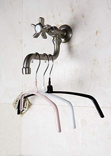 Black Rubberized Ultra-Thin Metal Hangers, Space Saving Arched Top Hangers with Vinyl Non-Slip Coating & Chrome Hook (Set of 50) by The Great American Hanger Company