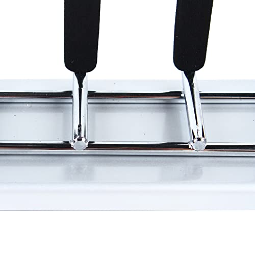 Pull Out Trouser Rack Closet Pants Hanger 9 Arms Slide Out Pants Storage Holder,Steel Closet Organizer Rack for Pants 18.11x12.83in,Right Side Mount