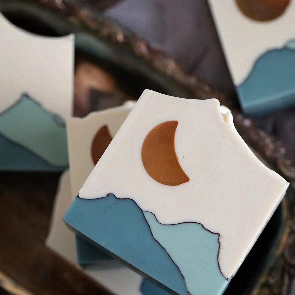 Crescent Moon Shaped Long Tube Silicone Soap Mold Moonlight Sonata Column Chocolate Candy Mold for Mousse Cake Baking Handmade Candle Mold Embed Soap Making Supplies