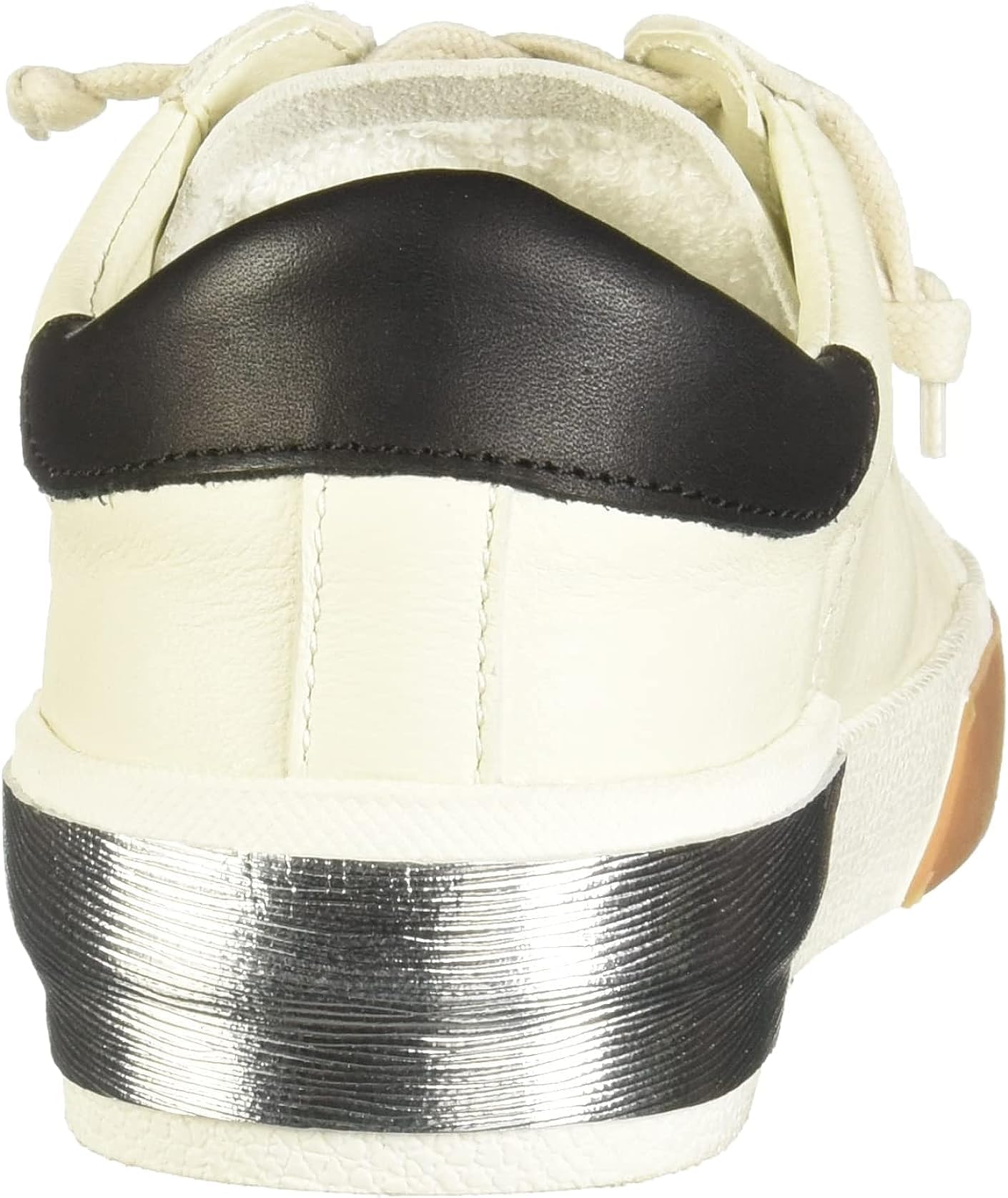 Dolce Vita Women's Zina Sneaker, White/Black Leather, 8
