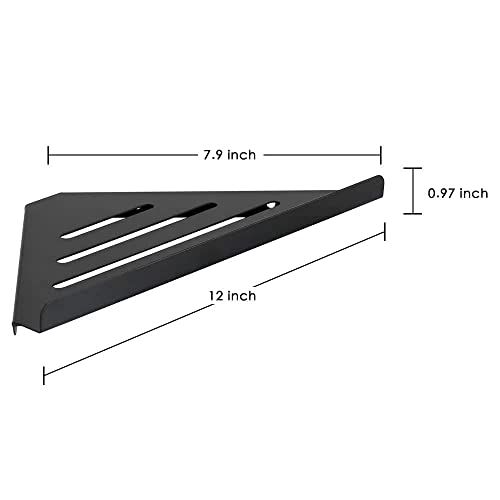 XiangYi 2 Pack Corner Shower Caddy, Adhesive Bathroom Shelf Wall Mounted, No Drilling Kitchen Racks Shower Caddies, Storage Organizer for Bathroom, Toilet, Kitchen and Dorm,Stainless Steel Black