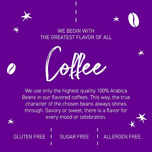 Joffrey's Coffee - Caramel Mudslide, Flavored Coffee, Artisan Medium Roast, Arabica Coffee Beans, Caramel, Dark Chocolate, Vanilla, & Rum Flavor, Brew or French Press, No Sugar (Whole Bean, 16 oz)