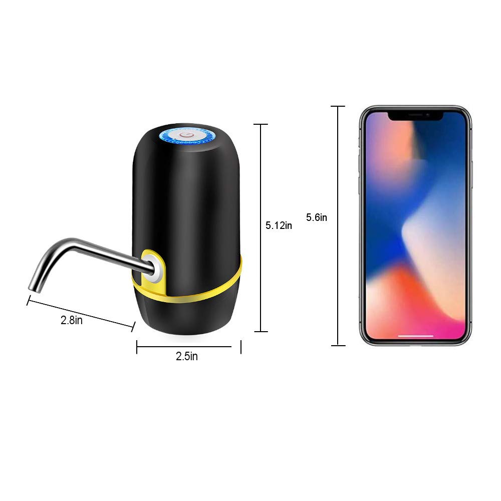 5 Gallon Water Dispenser,2020 Upgrade Electric Water Pump,USB Charging Automatic Drinking Water Pump Dispenser for Universal 2-5 Gallon,Portable Water Bottle Pump for Home,Office,Outdoor Activities