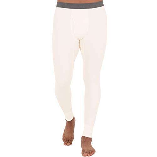 Fruit of the Loom Men's Recycled Waffle Thermal Underwear Set (Top and Bottom), Natural, Medium