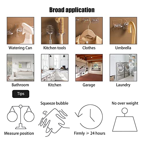 Adhesive Shower Gel Bottle Rack,Shampoo Dispenser Holder,Bath Lotion Hook,Liquid Soap Hanger,Multipurpose Bathroom Toilet Kitchen Wall Mounted Stand Device,No Drilling,Strong Bearing,Transparent(6pcs)