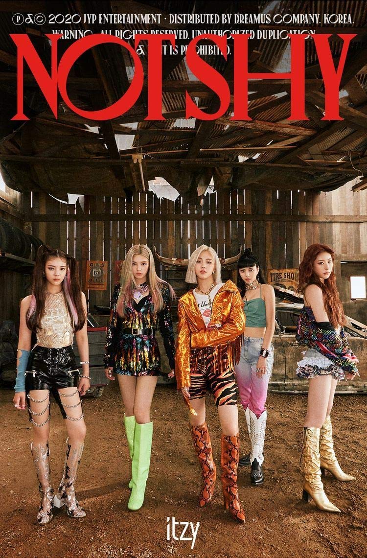 ITZY 'Not Shy' 3rd Mini Album C Version CD+72p PhotoBook+2p PhotoCard+LyricBook+Tracking Sealed