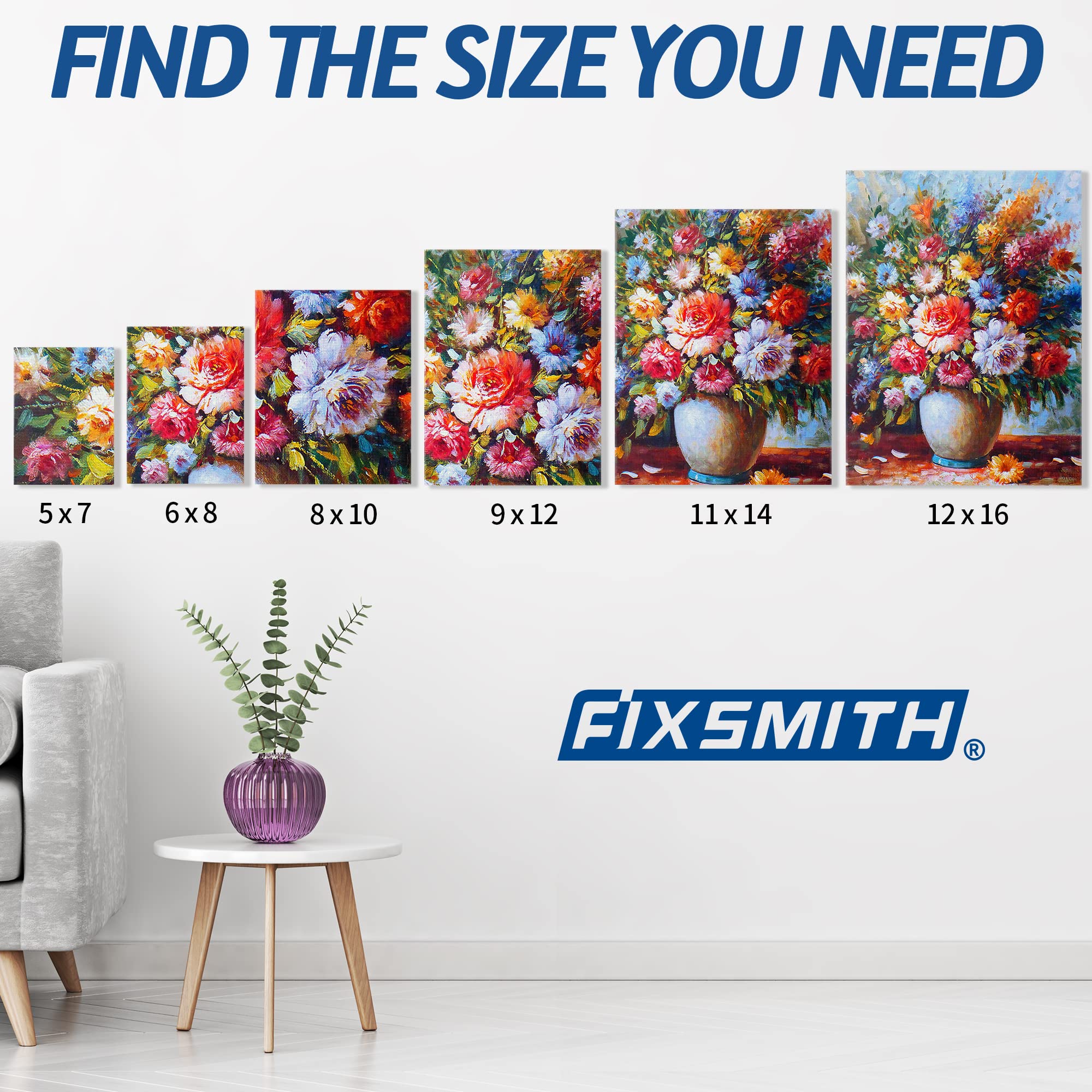 FIXSMITH Canvas Boards for Painting 9x12 Inch, Super Value 14 Pack Paint Canvases, White Blank Canvas Panels, 100% Cotton Primed Canvas Boards for Painting Art Supplies