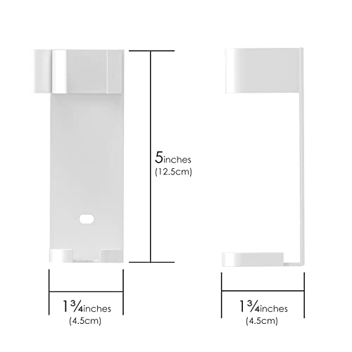 Linkidea 2 Pack Curling Iron Holder Wall Mount, Hair Styling Tool Storage Organizer, Hairdressing Hanging Rack Stick Stand for Flat Irons, Curling Wands, Hair Straighteners, Combs (White)