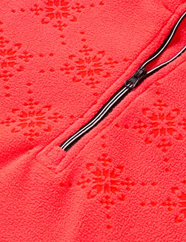 CMP Girls' Felpa in Pile Arctic Fleece con fiocchi di Neve Jumper, Red Fluo, 110