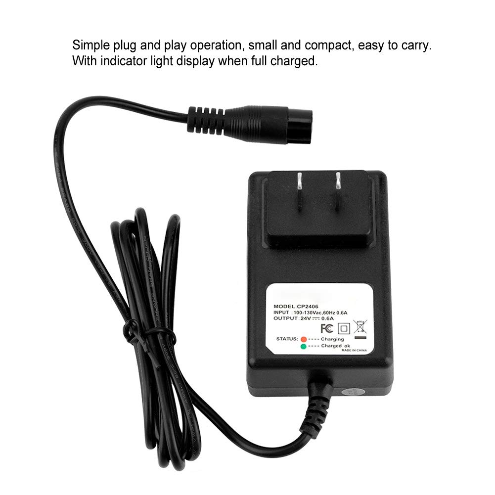 razor scooter charger 13159161 + Adapter Switching Power Supply with 2-pin Adapter Plug 24V 0.6A Electric Scooter Battery Charger for Razor E100 E125 E500S PR200 US Plug 110V