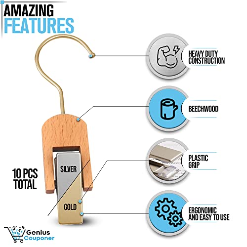 Home Organizer Clip Hanger Hook β 10Pcs Set Single Hanger Hooks β Multifunctional Space Saving Hanger Organizer for Hats, Scarves, Clothes, Shower, Kitchen Use