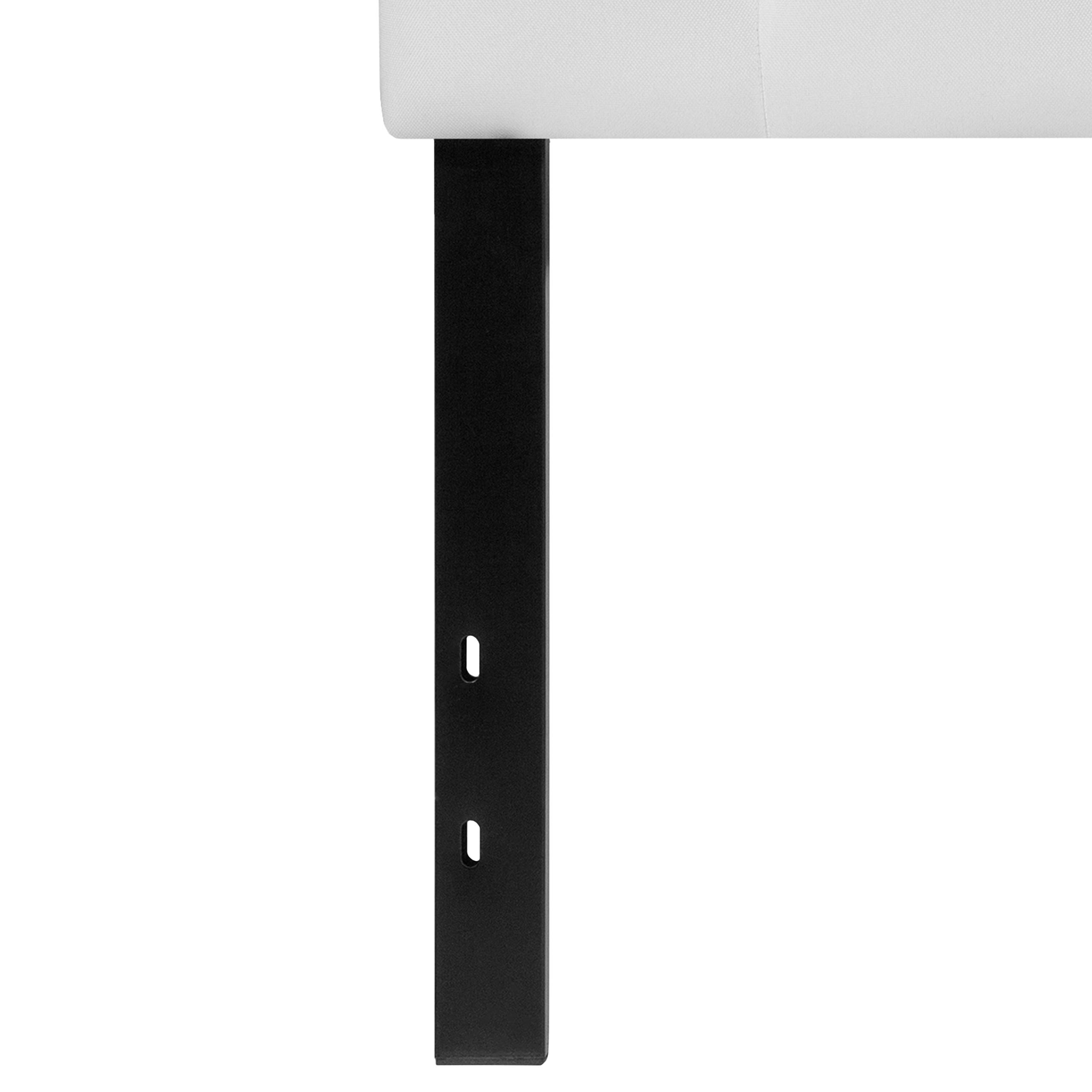 BizChair Tufted Upholstered Twin Size Headboard in White Fabric