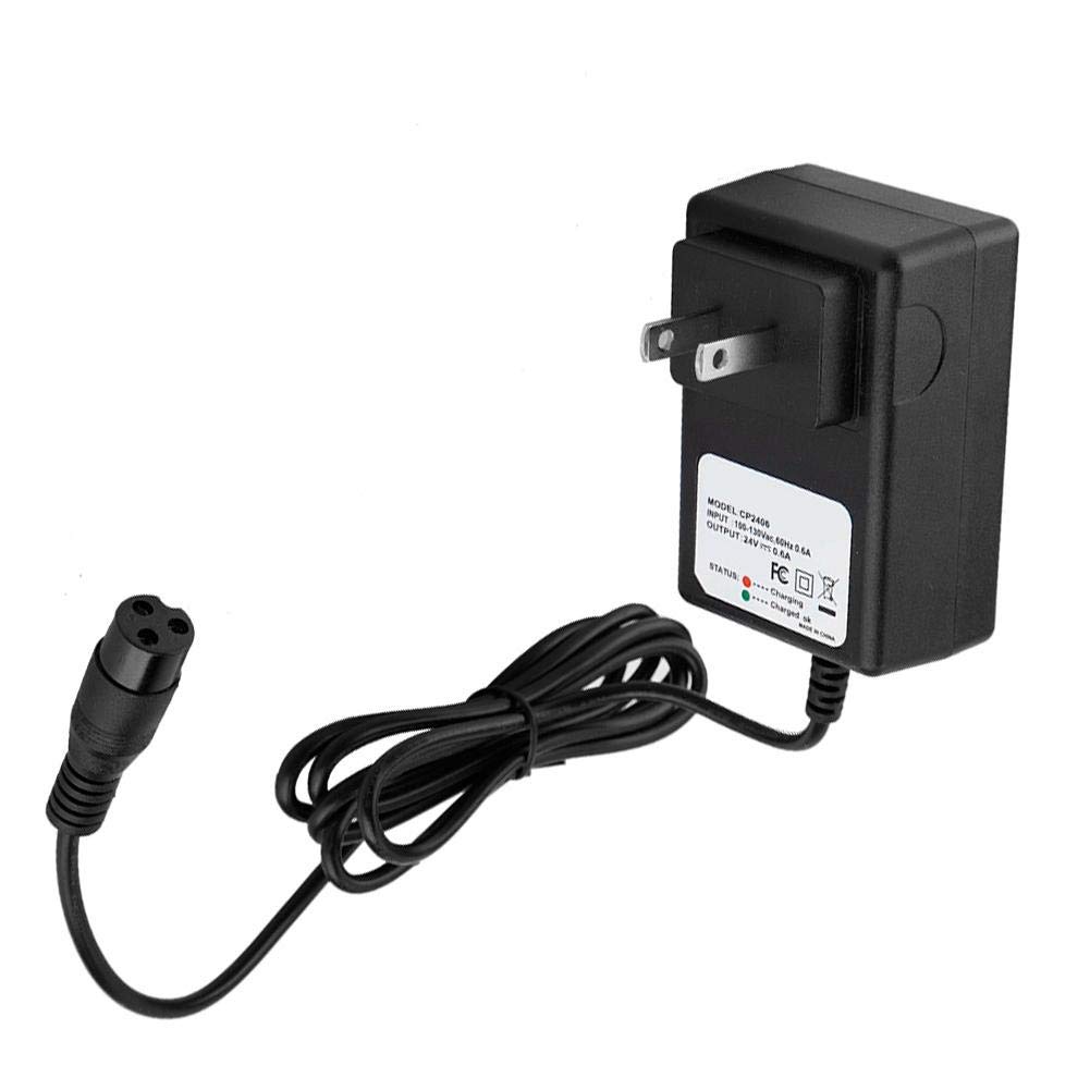 razor scooter charger 13159161 + Adapter Switching Power Supply with 2-pin Adapter Plug 24V 0.6A Electric Scooter Battery Charger for Razor E100 E125 E500S PR200 US Plug 110V