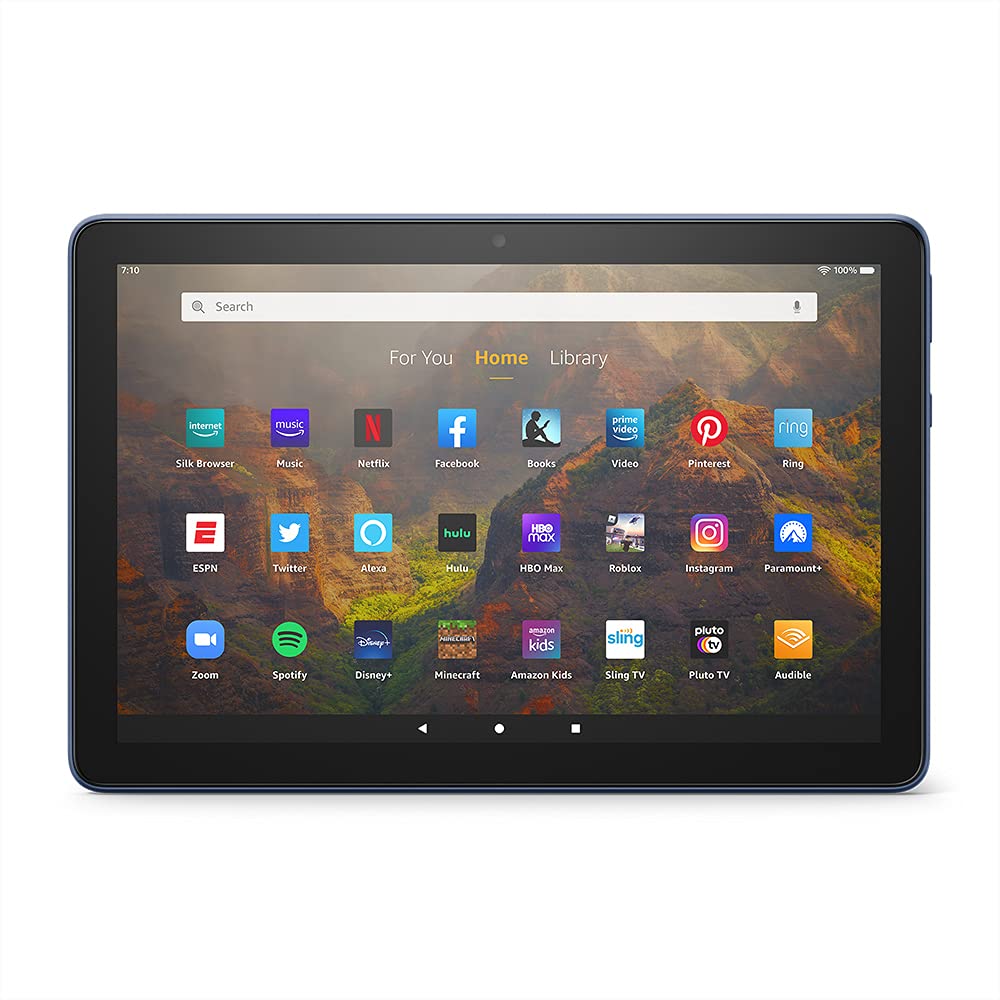 Like-New Fire HD 10 tablet, 10.1", 1080p Full HD, 32 GB, latest model (2021 release), Denim