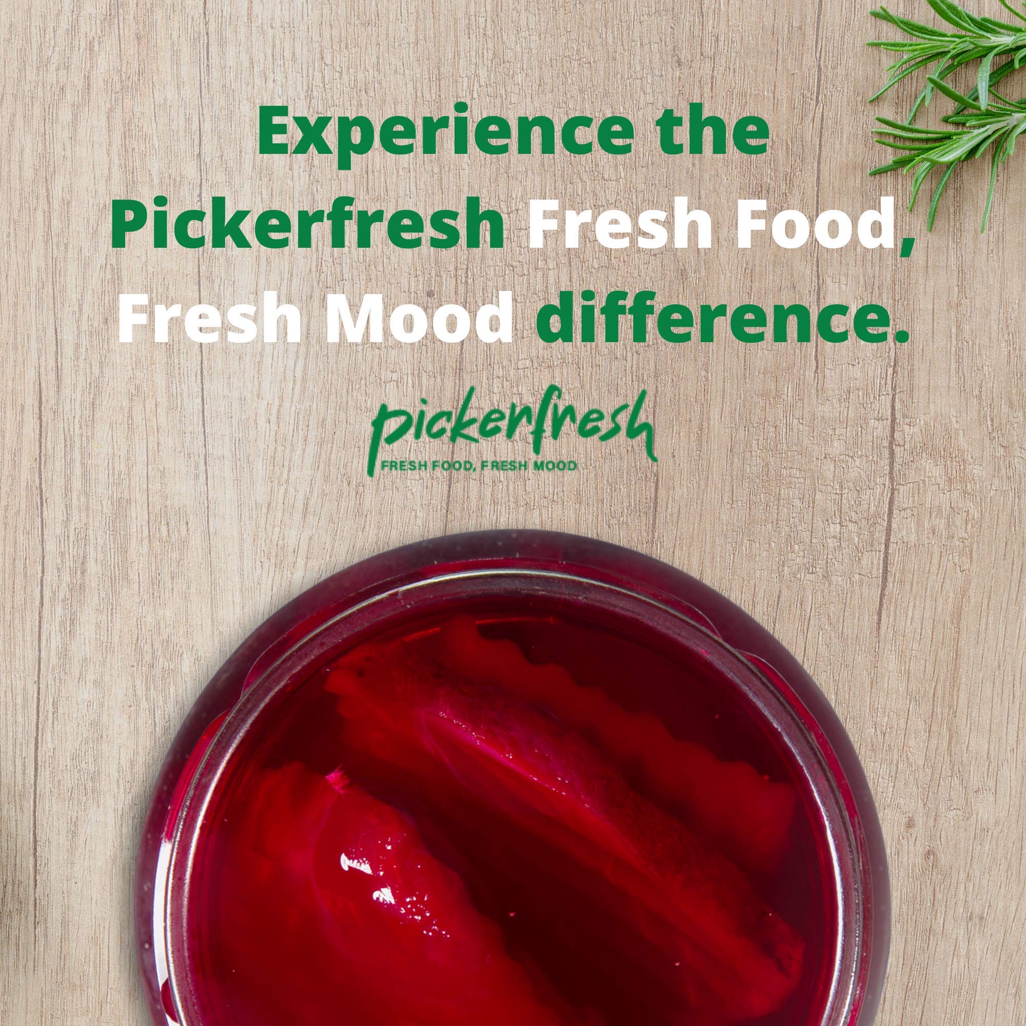 Pickerfresh Pickled Beets, 16 Oz, Pack of 3, 100% Natural and Certificated Crinkle Cut Sliced Beetroot, No Artificial Color, and No Preservatives, Non-GMO, Gluten Free, Kosher, Ready to Eat