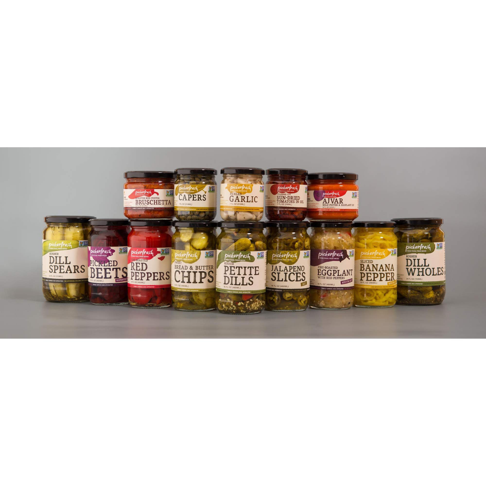Pickerfresh Pickled Beets, 16 Oz, Pack of 3, 100% Natural and Certificated Crinkle Cut Sliced Beetroot, No Artificial Color, and No Preservatives, Non-GMO, Gluten Free, Kosher, Ready to Eat