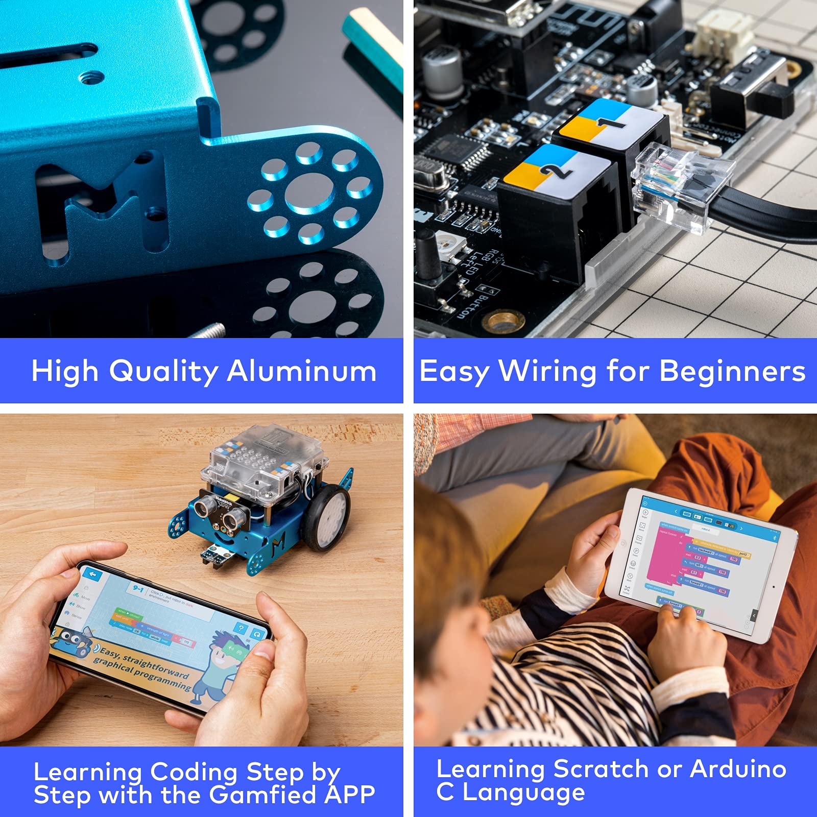Makeblock mBot Robot Kit + Interactive Light & Sound Add-on Pack