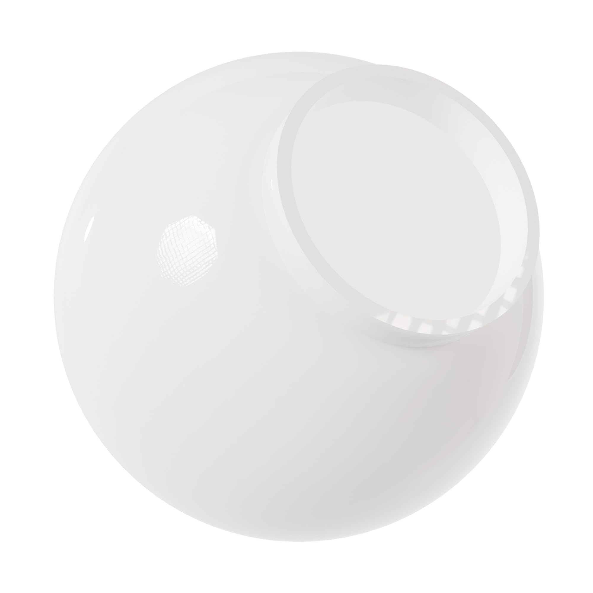 KastLite 8" White Acrylic Lamp Post Globe | Smooth Textured with 3.91" Fitter Neck | Manufactured in the USA