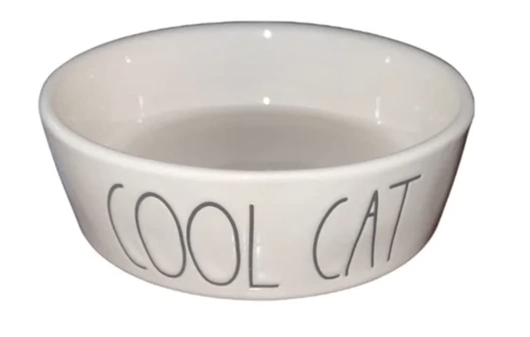 Rae Dunn Cool CAT Cat Pet Bowl - 4.5 inches - Ceramic