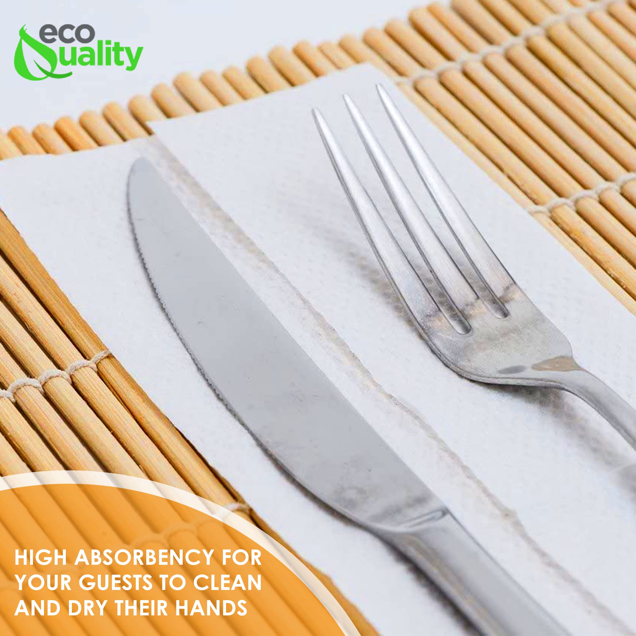 EcoQuality White Low Fold Dispenser Napkins,400/pack 1-Ply, 3 1/2 x 5 in, Dispenser Napkin Refill, Everyday Napkins, Perfect for Restaurants, Diners, Bodegas & Home