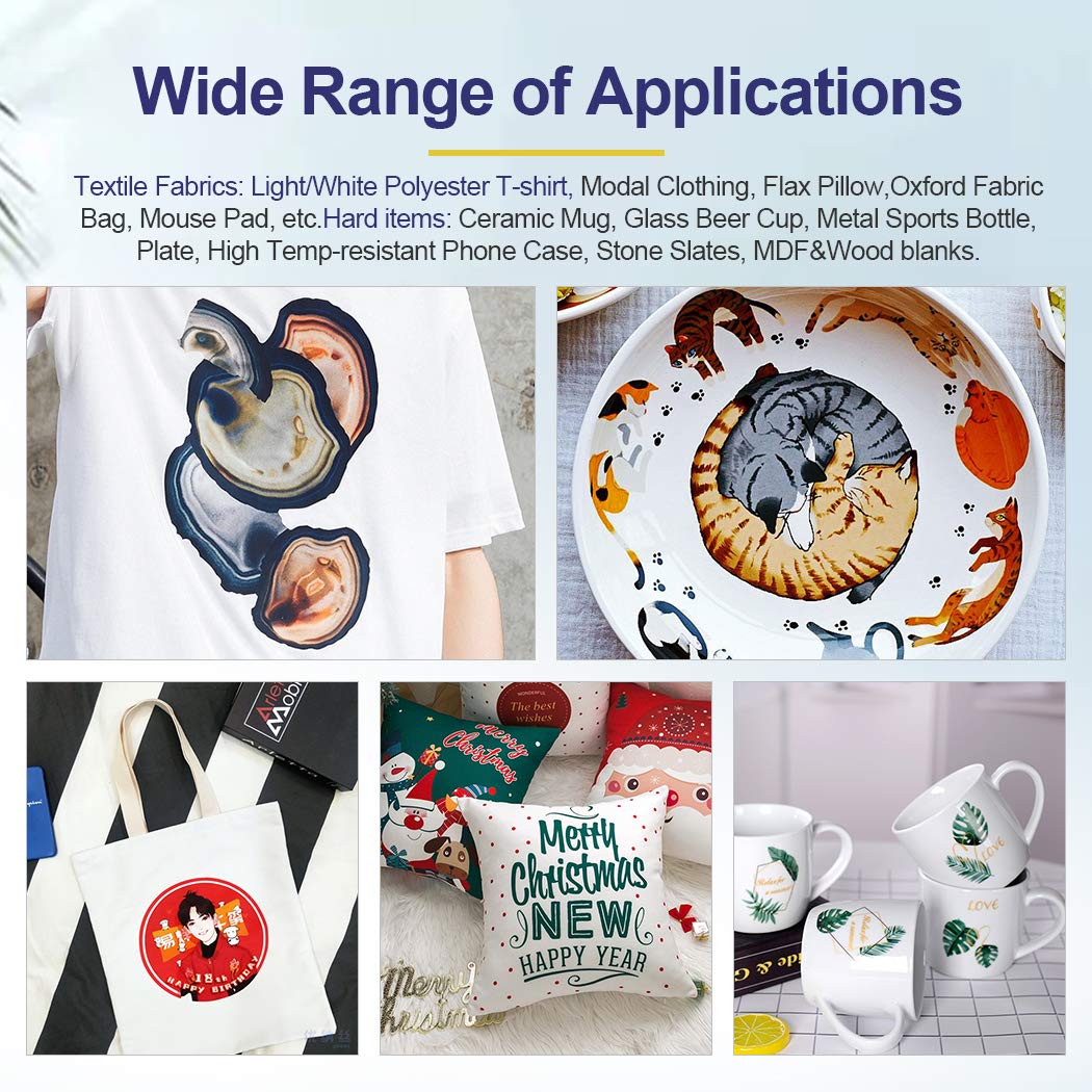 SOMOLUX Sublimation Paper 8.5" x 11" Heat Transfer Paper Compatible with Epson HP Canon Sawgrass Inkjet Printer for T-shirt and Ceramic Mugs and etc (100 Sheets)