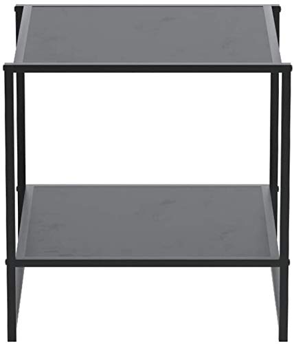 Zinus Modern Studio Collection ET-2020QB Dane Night Table, Dark Espresso (W x D x H): 20.1 x 20.1 inches (51 x 51 x 51 cm), Side Table, Steel Frame, Bed, Easy Assembly, Tools Included