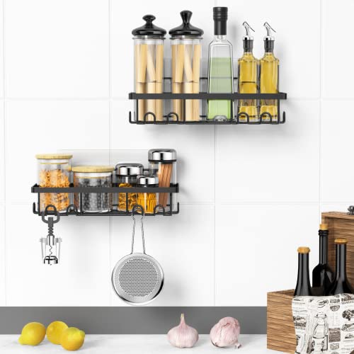 MOKANI Shower Caddy Basket Shelf with Soap Dishes-4 Packs,No Drilling Adhesive Shower Caddy Shelf Organizer with Hooks,Rustproof Bathroom Shelf for Bathroom Kitchen