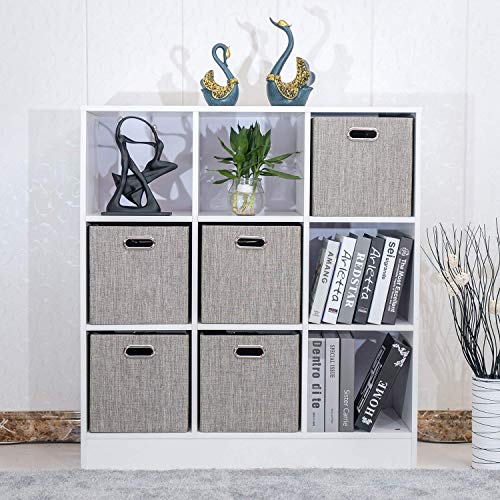 Posprica 3X Thicker Collapsible Storage Bins, 6 Pack 13×13 Foldable Storage Cube Boxes Fabric Drawer for Closet Shelf Cabinet Bookcase