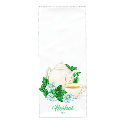 luxteen Herbal Tea Hand Towel - Print Bath Bathroom Towel Highly Absorbent Soft Guest Fingertip Towels
