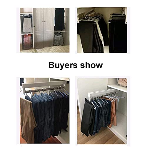Wardrobe Hanger Rail, Pull-out Hanger Rod Adjustable 30-60cm Wardrobe Clothes Rail, Home Trousers Aluminum Alloy Clothes Rail Slide Rail (Size : 450mm/17.7inch)