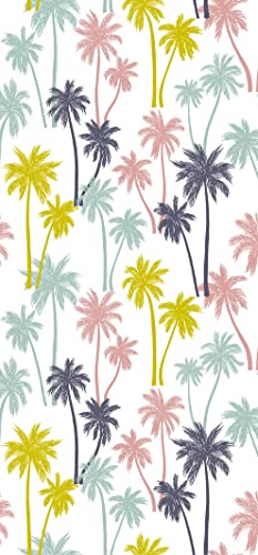 JALIBEI Colorful Coconut Trees Hand Towels Bath Towels Soft Kitchen Dish Towels 13.6*29 for Household Daily Use | Home Decoration | Carry-On Hotel Gym Spa