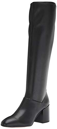 Franco Sarto Womens Tribute Knee High Heeled Boot Black Leather 7 M