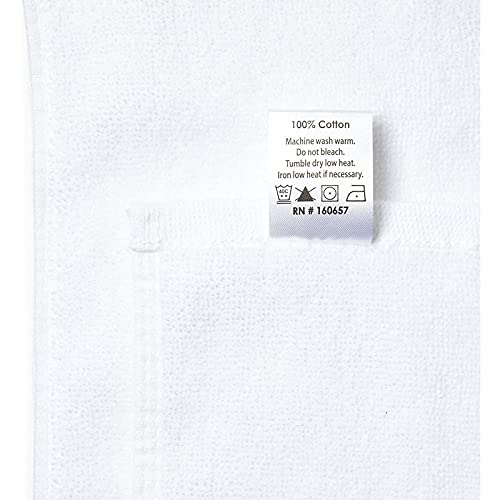 Juvale Monogrammed Fingertip Towels, Embroidered Letter L (11 x 18 in, White, Set of 4)