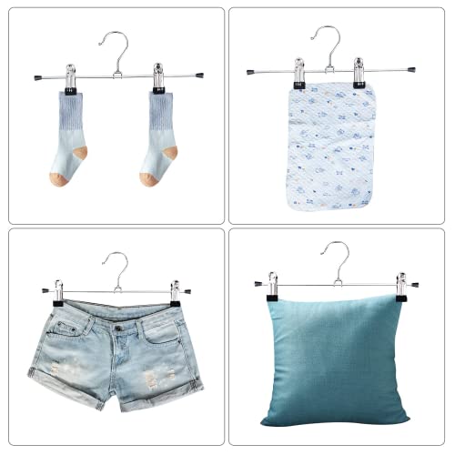Pants Hangers with Clips 40 Pack Skirt Hanger Space Saving Metal Clip Hanger for Jeans Skirt Slack Hangers (40 PCS)