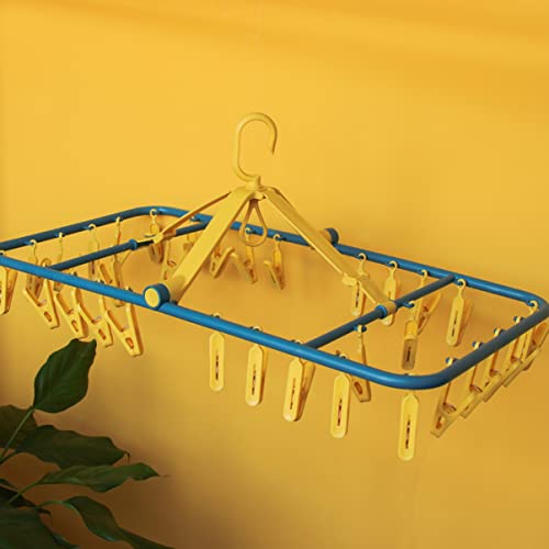 Cabilock Multipurpose Hanger Folding Hangers Pants Rack Hanger Foldable Garment Rack Wall Hangers for Clothes Multipurpose Clothes Hanger Plastic Hanger Drying Rack Coat Hanger to Rotate