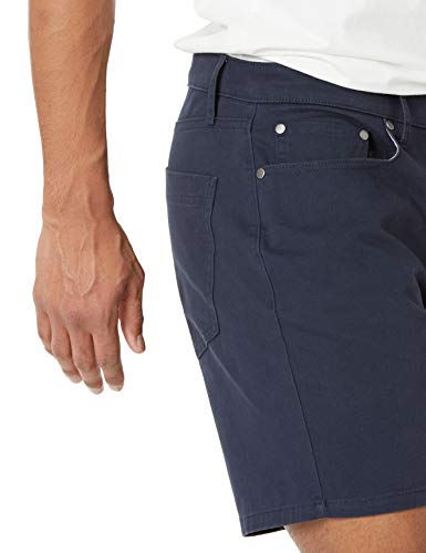Amazon Essentials Men's Slim-Fit 9" Inseam Stretch 5-Pocket Short, Midnight Blue, 33