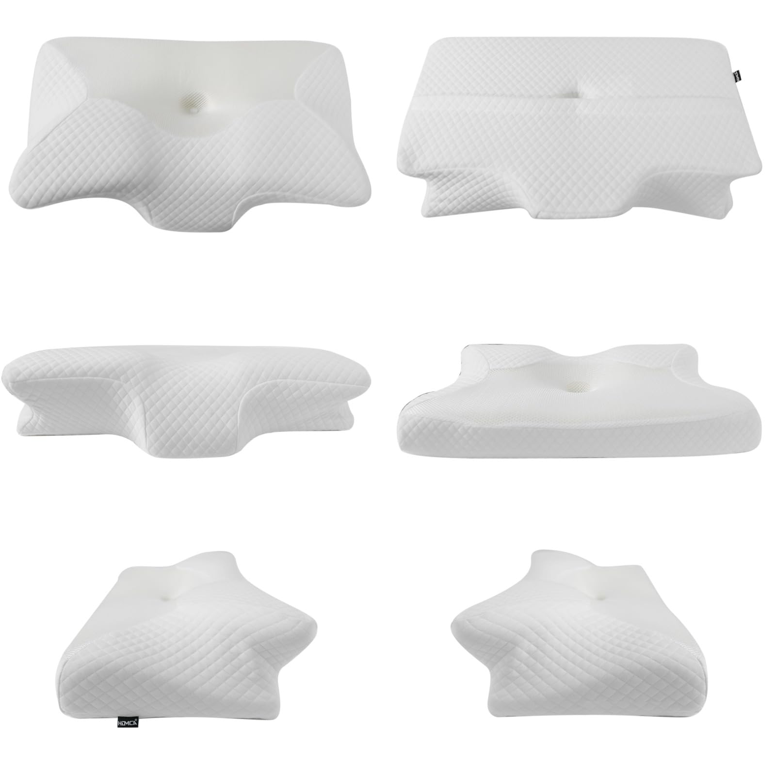 HOMCA Cervical Pillow Memory Foam Pillows - Contour Memory Foam Pillow for Neck Pain Relief, Orthopedic Neck Bed Pillow for Side Sleepers Back and Stomach
